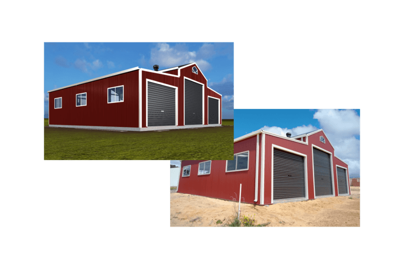 Online 3D Structural Steel Shed Designer | Web Shed - Online 3D Shed ...